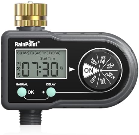 Amazon.com : RAINPOINT Mechanical Sprinkler Timer with Brass Swivel & Programmable Watering ...
