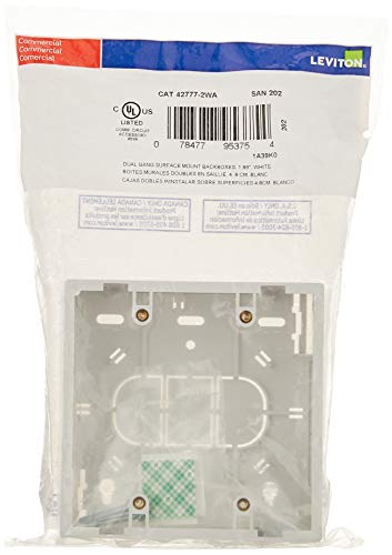 Leviton 42777-2WA Surface Mount Backbox, Dual Gang, White : Amazon.in