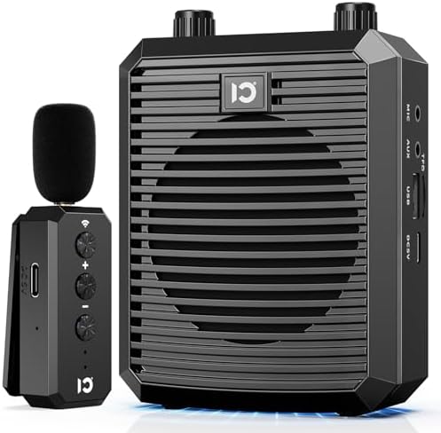 Amazon.com: SHIDU 18W Voice Amplifier with Wireless Lavalier Microphone ...