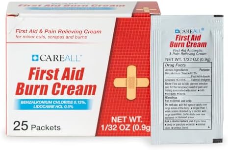 Amazon.com: CareALL First Aid Burn Relief Cream 0.9g Packets (Pack of ...
