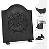 Amazon.com: Firebacks for Fireplace,Cast Iron Fireback with Feet ...