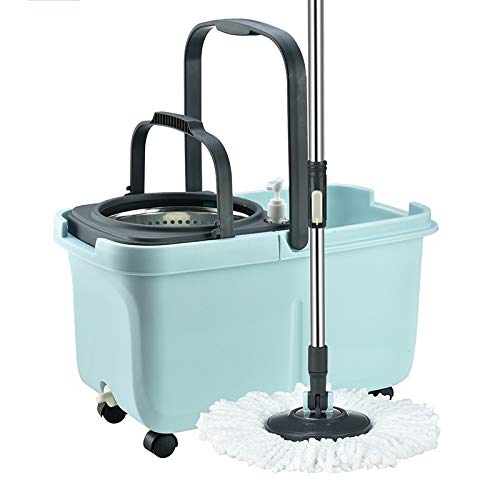 Fabulous 360 Spin Plastic Bucket Mop with Easy Wheels (with 2 Refills ...