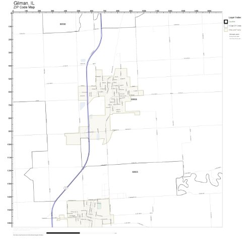 ZIP Code Wall Map of Gilman, IL ZIP Code Map Laminated: Amazon.com ...