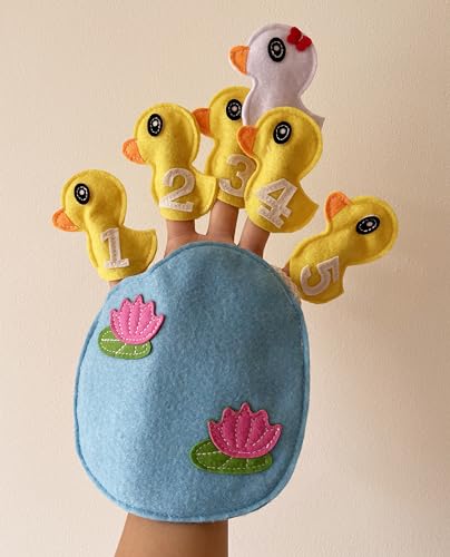 5 Little Ducks Nursery Rhyme Finger Puppet – BigaMart