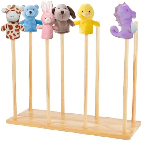 Amazon.com: FINGERINSPIRE Wooden Puppet Stands (Holds up to 8 Puppets ...