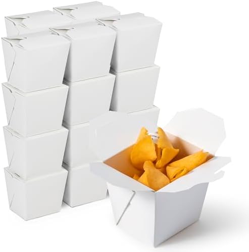 Amazon.com: Nitial 150 Pcs 8 oz Chinese Take out Boxes Pagoda Take out ...