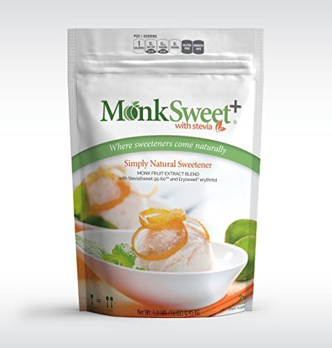 Amazon.com: MonkSweet Plus - 1 lb bag/6 pack Monk Fruit, Stevia ...