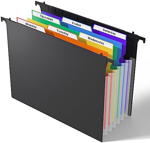 Amazon.com : 2-in-1 Expanding Hanging File Folders for Filing Cabinet ...