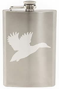 Amazon.com: Flushed Duck Hunting Etched Stainless Steel 8 oz Flask ...