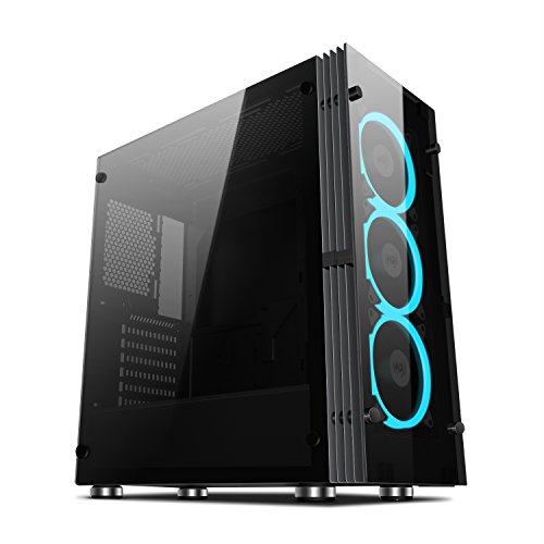 Buy Aigo Atlantis ATX Mid-Tower Desktop Computer Gaming Case Tempered ...