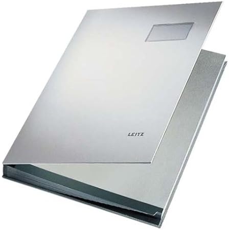 Leitz Unterschriftenmappe 5700-85 20Fächer PP grau : Amazon.de ...