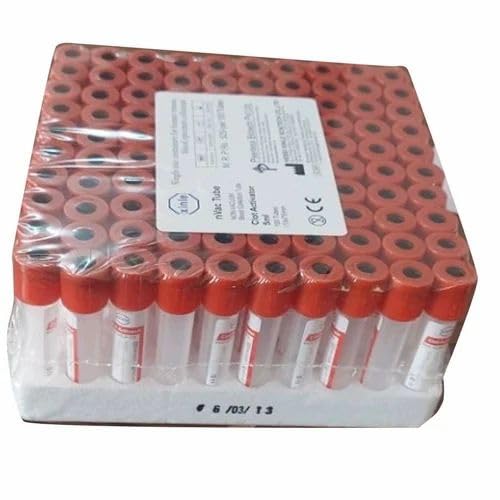 4 ml Red Plain 12x75 mm non vacuum Test Tube pp (Pack of 100) : Amazon ...
