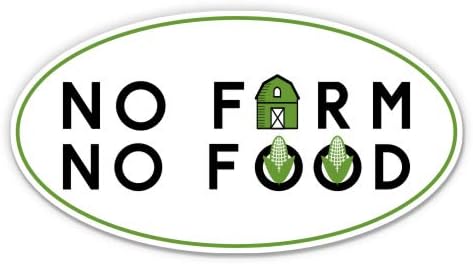 Amazon.com - Proud Farmer No Farms No Food Statement Gift Sticker Vinyl ...