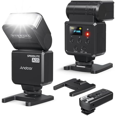 Andoer A35 Flash Speedlite with Universal Hot Shoe, Flash Speedlite ...