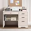 Amazon.com: Catrimown Computer Desk with Drawers and Hutch, Farmhouse ...