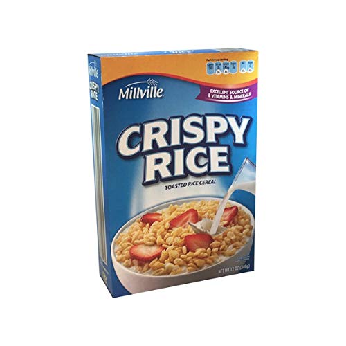 Amazon.com: Millville Crispy Toasted Rice Breakfast Cereal - 12 oz