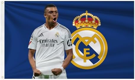 Kylian Mbappé Flagge, Banner 90 x 150 cm – Real Madrid Fans Merengues ...