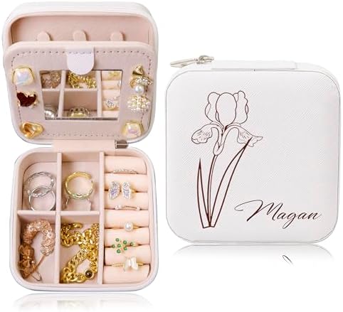 Personalised Jewelry Box for Girls,Women,Travel Jewelry Case,Custom ...