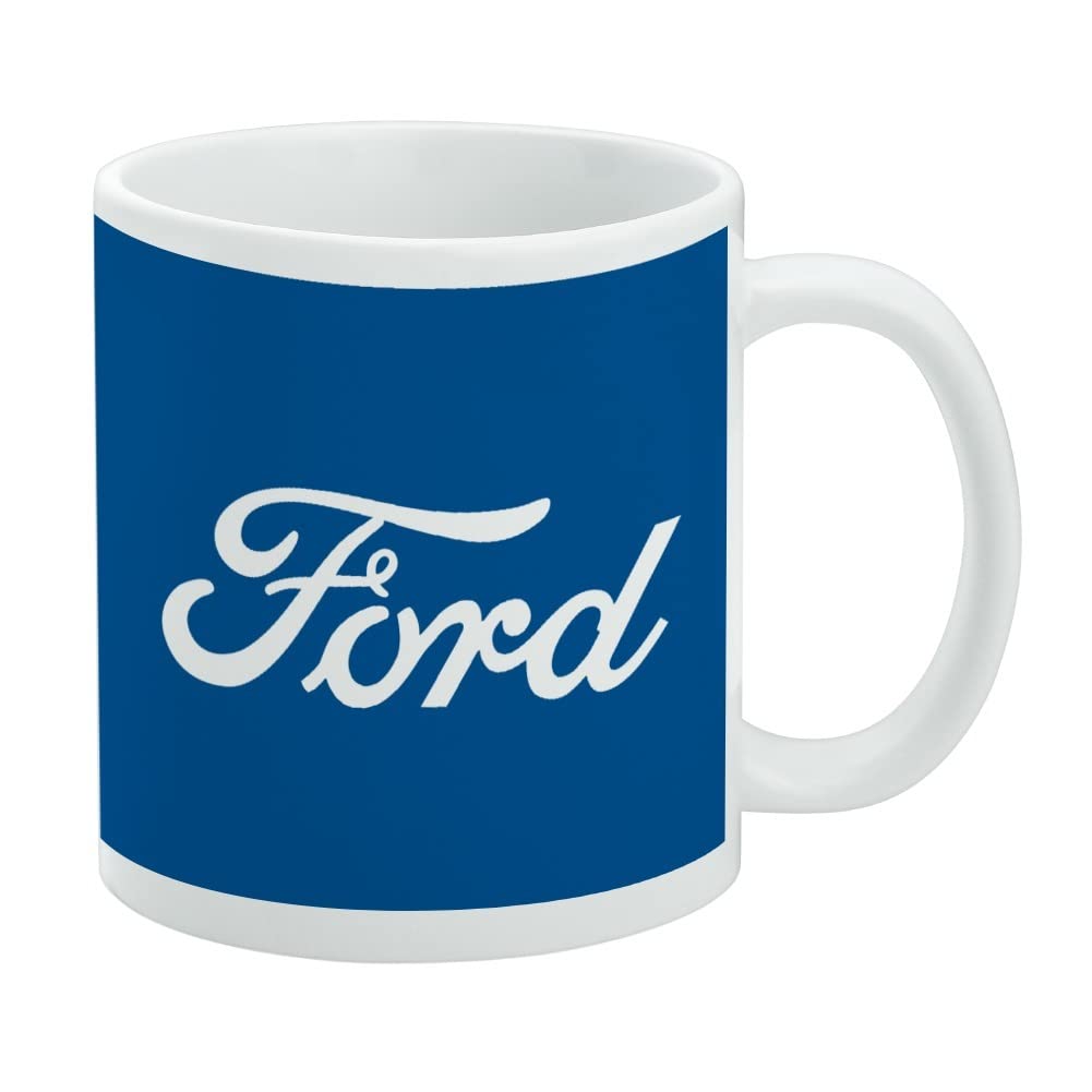 Amazon.com: Ford Classic Script Logo Ceramic Coffee Mug, Novelty Gift ...