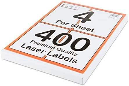 SmithPackaging A4 Self Adhesive Address Labels, 4 Label Per Sheet, 100 Sheets, 99.1 x 139mm 400 ...
