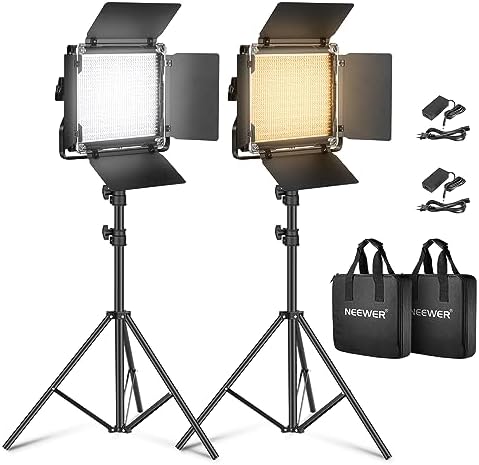 NEEWER 2 Pack 660 Pro RGB Panel LED Video Luz con App Control Soporte ...