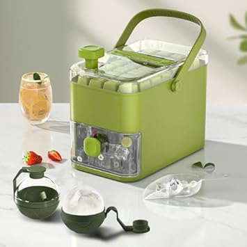 Amazon.com: Compact Double Layer Ice Cube Tray with Lid and Bin, One ...