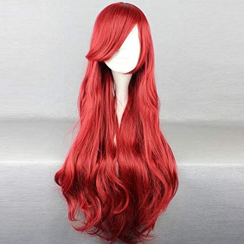 LINLINCD Cosplay Wig The Little Mermaid Red Wig Body Wave Wavy Wig ...