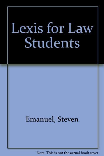 Amazon.com: Lexis for Law Students: 9781565420007: Emanuel, Steven: Books