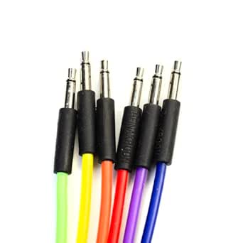 Heinakroon Slimline Multi-Colored CV Patch Cables with Black Connectors ...