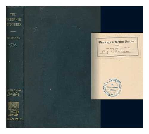 The Doctrine of Signatures.: BUCHANAN, Scott.: Amazon.com: Books