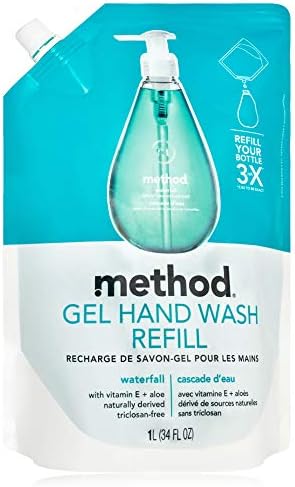 Amazon.com: Method Gel Hand Wash Refill Pouch, Waterfall, 34 Ounce ...