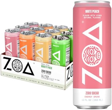 Amazon.com : ZOA Zero Sugar Energy Drinks, Remix Variety Pack - Sugar ...