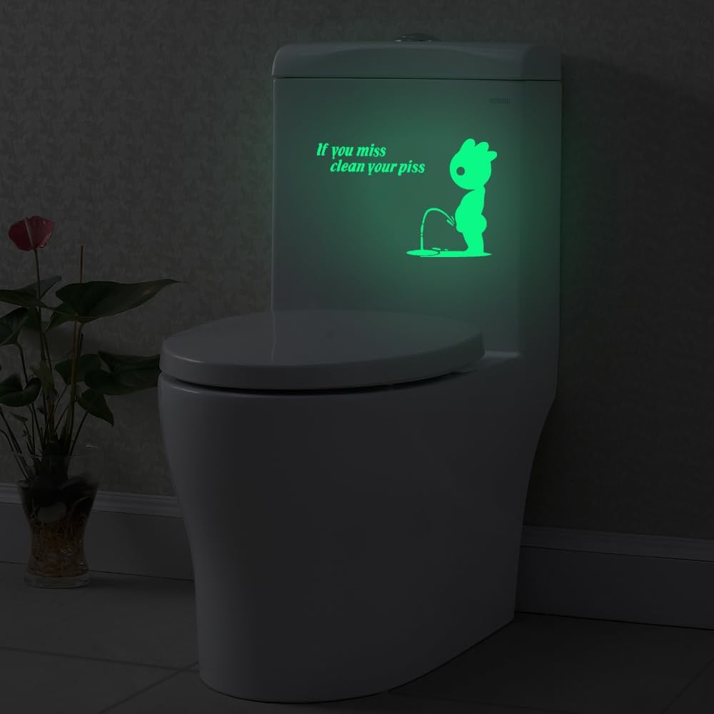 Amazon.com: Glow in The Dark Toilet Stickers - Decals for Toilet Lid ...