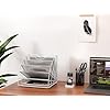 EasyPAG Fan-Shaped 6 Compartment Desktop Mesh in Tray Office Desk Tidy ...