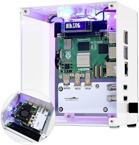 Amazon.com: Yahboom Raspberry Pi 5 Case, Aluminum Mini Tower Case with ...