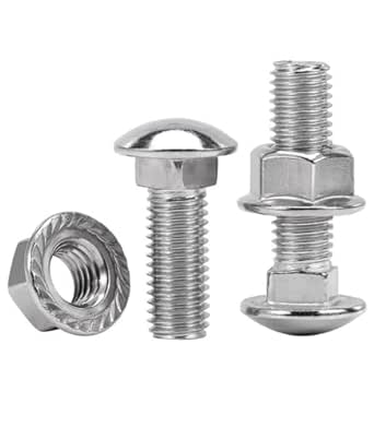 M3x8(30sets) Stainless Steel Carriage Bolts Screws Round Head Square ...