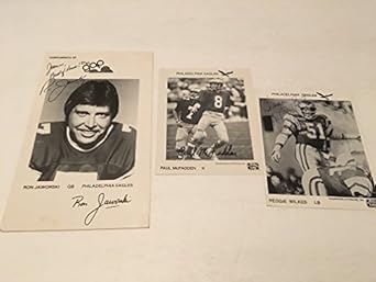 3 PHILADELPHIA EAGLES AUTOGRAPHED PHOTOS 1970S: VARIOUS: Amazon.com: Books