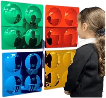 Playlearn 33x33cm Sensory Room Equipment Domed Acrylic Mirror Panel-Set ...