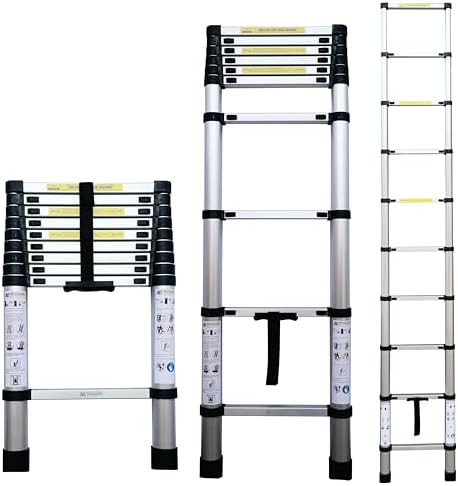 Aardwolf Quickfit Heavy Duty Aluminium Telescopic Ladder 10 Step (2.9M ...