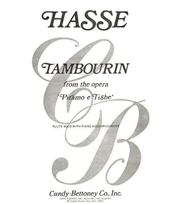 Amazon.com: Hasse: Tambourin: 9780825893506: Johann Adolf Hasse: Books