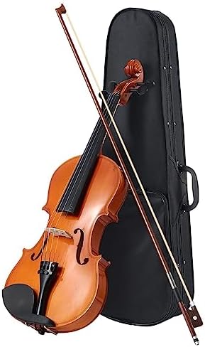Melodic Wooden 3/4 Acoustic Violin Kit 4 Strings Natural Varnish Finish ...