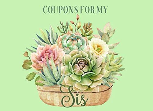 Coupons For My Sis: Voucher Book for Adult Sister To Make Into A ...