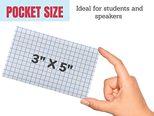 Snapklik.com : Graph Ruled Index Cards 3x5, Index Cards Grid Ruled ...