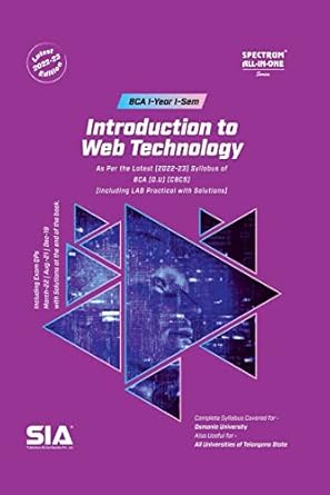 Introduction To Web Technology BCA I-Year I-Sem As Per The Latest ...