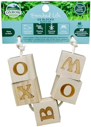 Amazon.com : Oxbow Enriched Life Ox Blocks, Natural Wood Chew Toy for ...