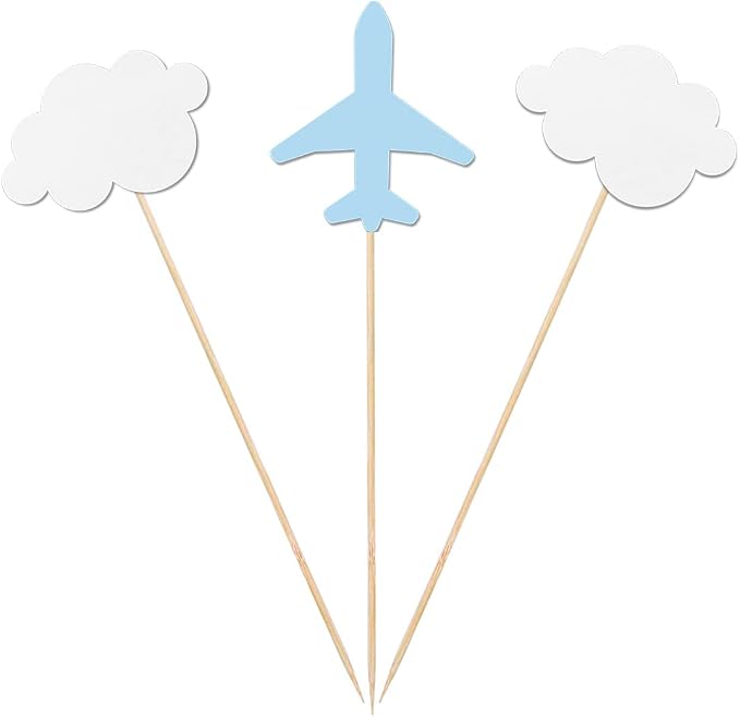 Amazon.com: Airplane Cloud Centerpiece Sticks, 12-Pack Table Topper ...