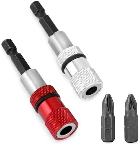 QWORK® 2Pcs Magnetic Drill Bit Holder 1/4 Inch Hex Shank with 2 x PH2 ...