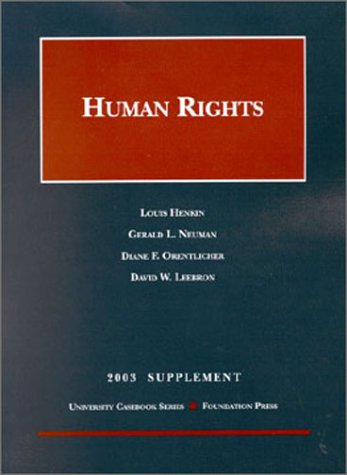 2003 Supplement to Human Rights: Henkin, Louis: 9781587786303: Amazon ...