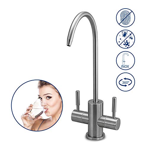Twister 2-Way Osmosis Tap Solid Stainless Steel Two-Way Kitchen Tap for ...