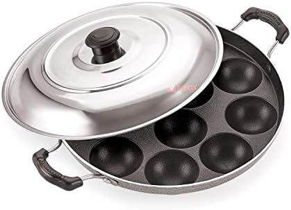 Amazon.com: Shourya Trading Non Stick Appam Pan,Appam Maker,12 Pits ...